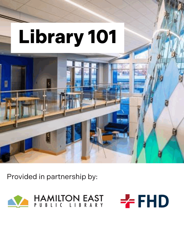 Aging Well: Library 101, provided in partnership with Hamilton East ...